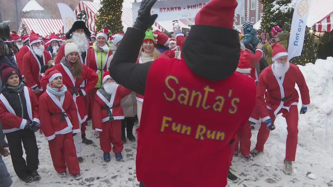 Santa Fun Run in Riga