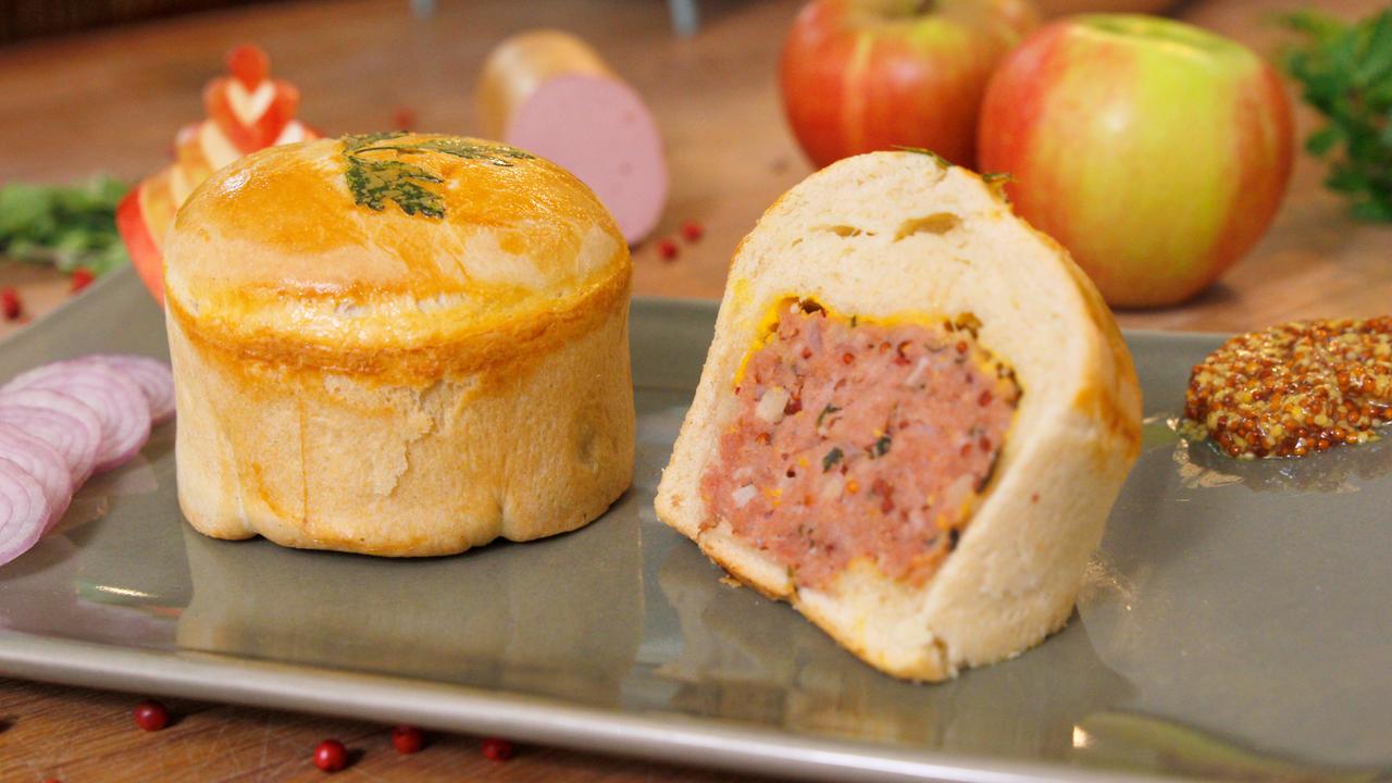 Brioche-Pasteten mit Kalbsleberwurst